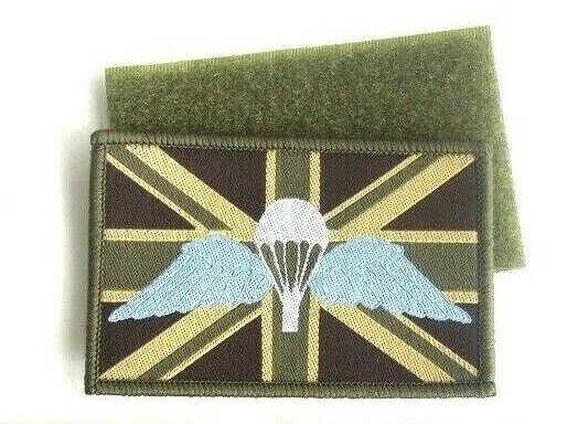 PARA WINGS UNION Jack Airborne Forces - Trf Dz Hook & Loop Badges £2.45 ...