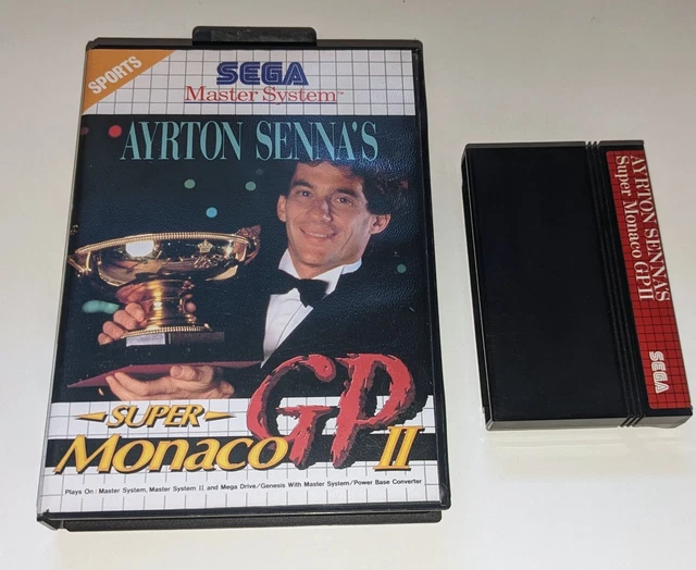 SEGA MASTER SYSTEM Ayrton Senna's Super Monaco GP 2 Retro Gift Racing ...