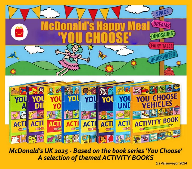 MCDONALD'S HAPPY MEAL UK 2025 'YOU CHOOSE' select from Activity packs ...