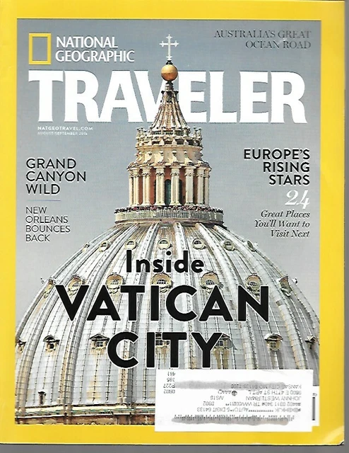 NATIONAL GEOGRAPHIC TRAVELER Magazine - Aug/Sept 2015 Inside Vatican ...