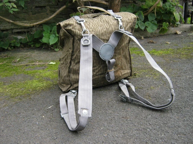 EAST GERMAN ARMY Bag Backpack With Straps Raindrop Strichtarn Camo NVA ...