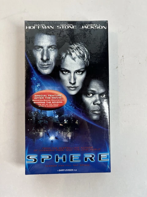 SPHERE VHS, 1998 Sharon Stone, Dustin Hoffman, Samuel L. Jackson, New ...