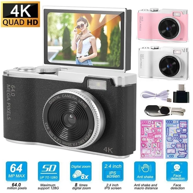 DIGITAL CAMERA 1080P 64MP 2.4'' LCD Display Screen 8X Zoom Anti-Shake ...