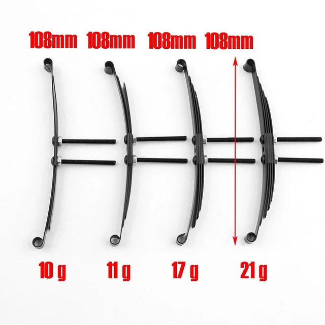 1/14 SCALE STAINLESS Steel Leaf Springs for Tamiya For RC Car Trailers ...