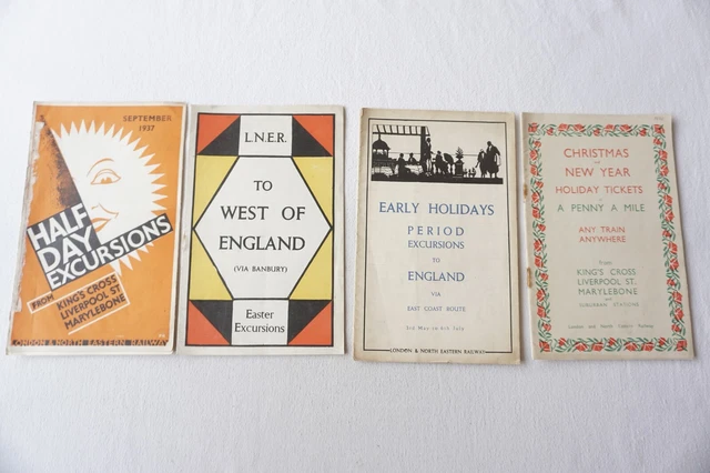1920S 1930S LNER Railway Excursion Timetable x4 Ref D £29.99 - PicClick UK
