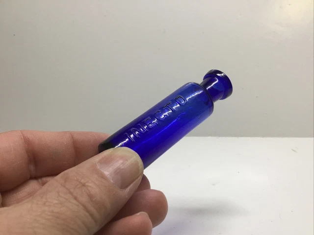 ANTIQUE COBALT BLUE Inecto Poison Bottle. Hair Dye. $16.00 - PicClick