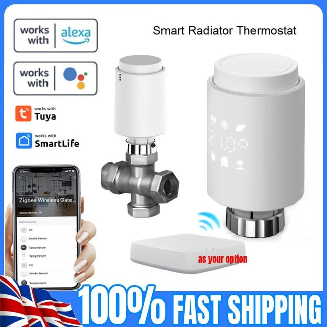 TUYA ZIGBEE SMART Thermostat Radiator Valve TRV Programmable Google ...