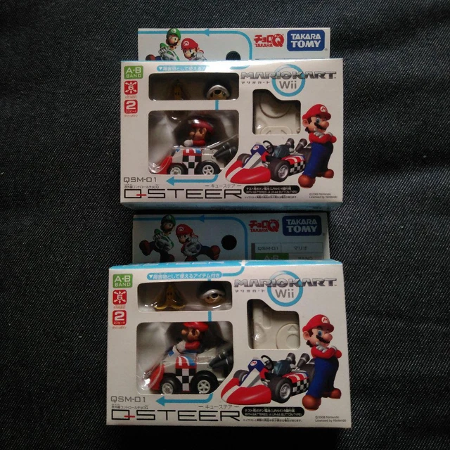 CHORO-Q TAKARA TOMY Q-STEER Mariokart Mario Mini RC Car 2p set Minicar ...