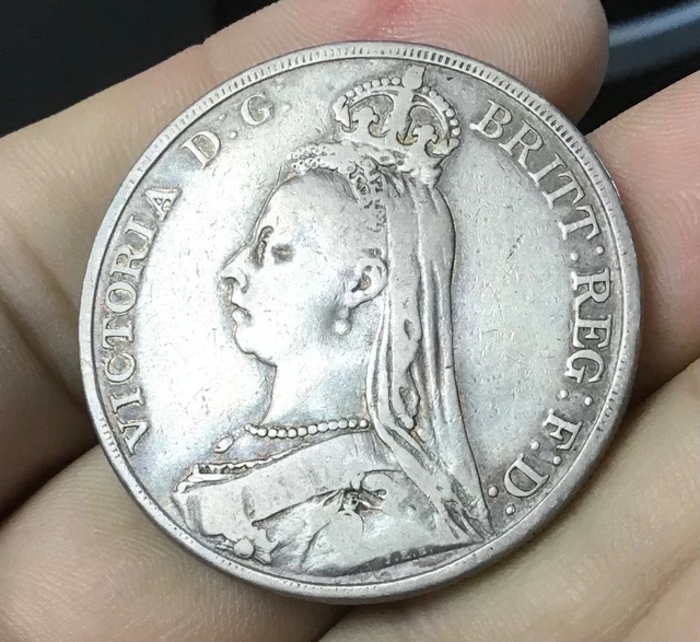 1890 BRITISH QUEEN Victoria Silver Crown Coin #2350 £0.99 - PicClick UK