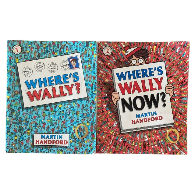 WHERE'S WALLY? & Where's Wally Now? Martin Handford 2 Book Set Seek ...