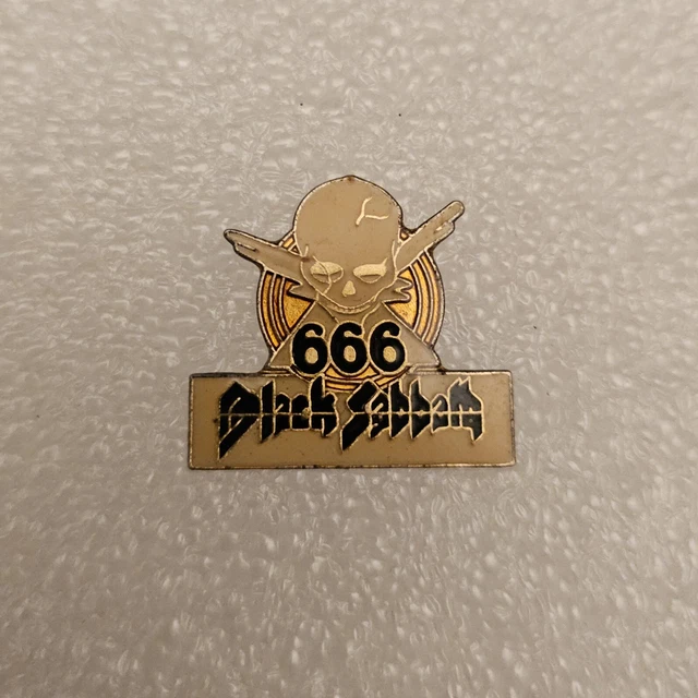 RARE VINTAGE PIN BLACK SABBATH 666 Authentic 80's Metal Email Badge ...