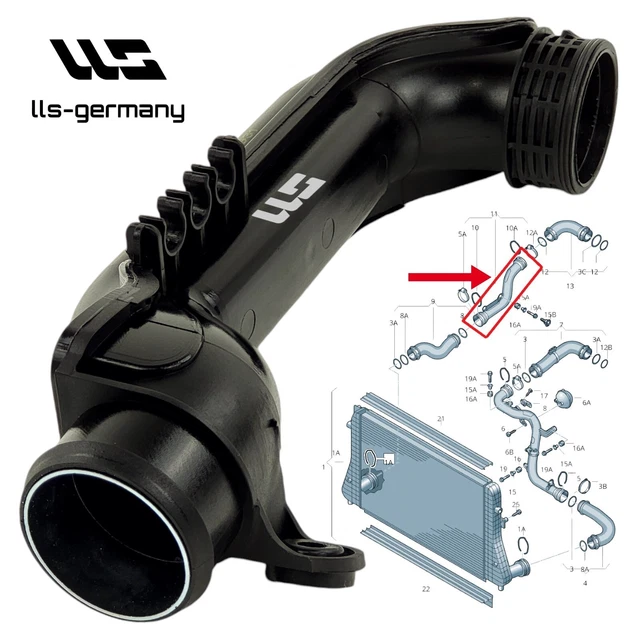 TUYAU DE CHARGE Pour SKODA OCTAVIA II SUPERB II 1.9 TDI 2.0 TDI ...