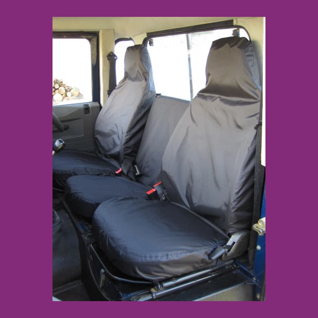 LAND ROVER DEFENDER 90 110 1983-07 3 Front Tailored Waterproof Seat ...