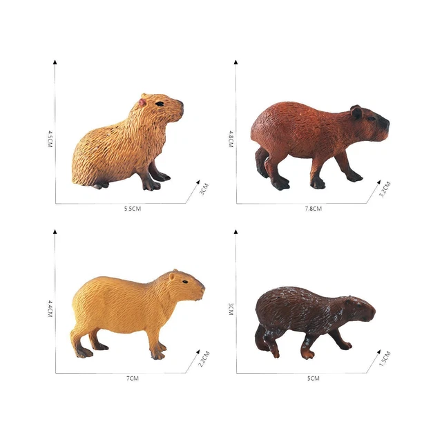 MINI CAPYBARAS FIGURE Simulation Capybara Model for Kids Girls Toddlers ...