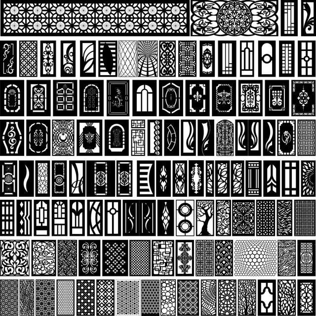 Dxf Cdr For Cnc Vector Laser Cut Plasma Water Jet Router Pack Door V5