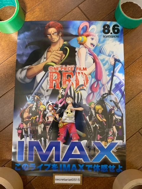 ONE PIECE FILM Red IMAX Movie Exclusive Poster Giveaway for Visitors Shanks Uta EUR 30,41 ...