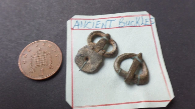 ROMAN BUCKLES from an OLD COLLECTION found metal detecting finds-river ...