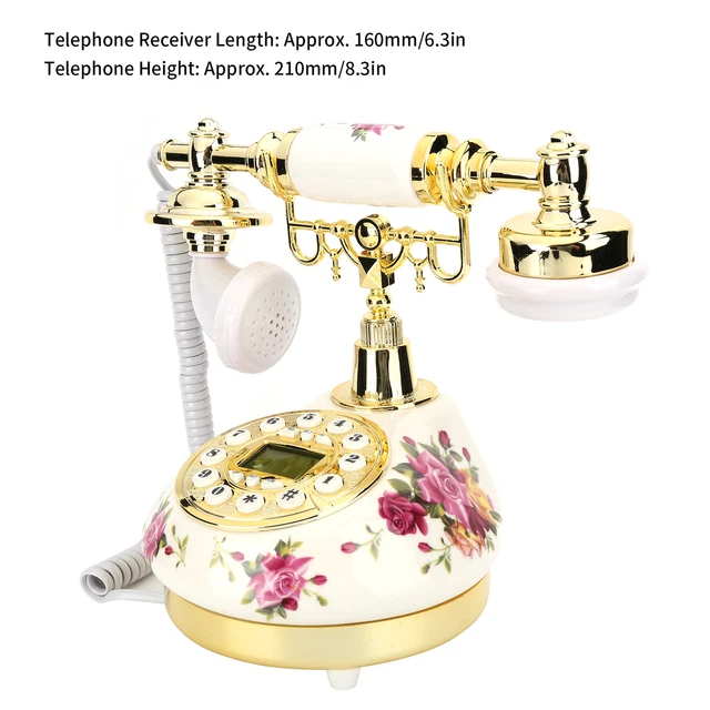 RETRO LANDLINE TELEPHONE Desktop Landline Phone Vintage European Style ...