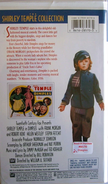 DIMPLES (VHS, 1994, LN, Clamshell Color Version) Shirley Temple £22.71 ...