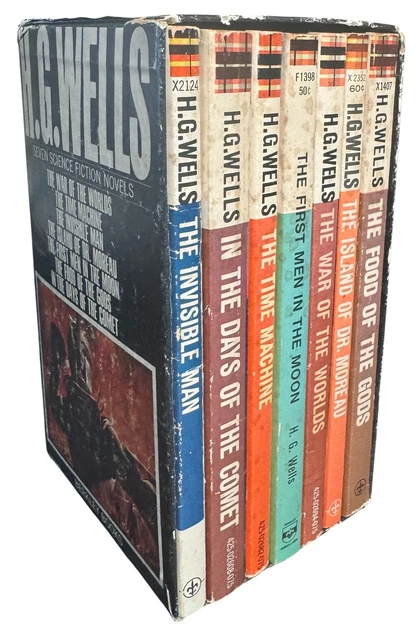 HG WELLS BOX Set Sci-Fi Novels Time Machine War of Worlds Berkley $70. ...
