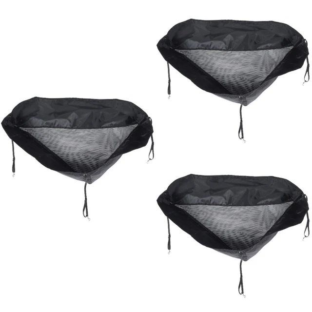 3 COUNT HORSE Hay Bag Slow Feeder Corner Bucket Hanging Straw Net Mesh ...