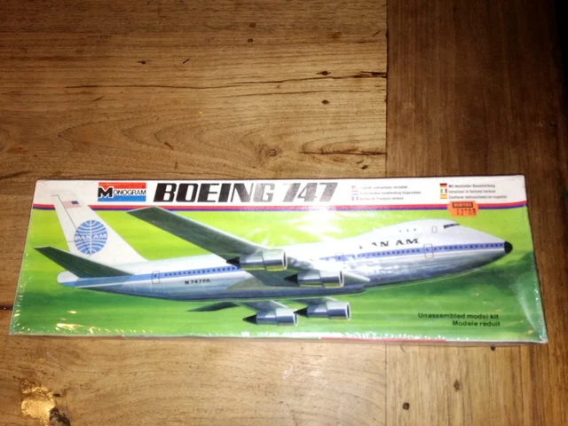 VINTAGE MONOGRAM KIT 5412 Boeing 747 Pan Am still sealed Free p&p £110. ...