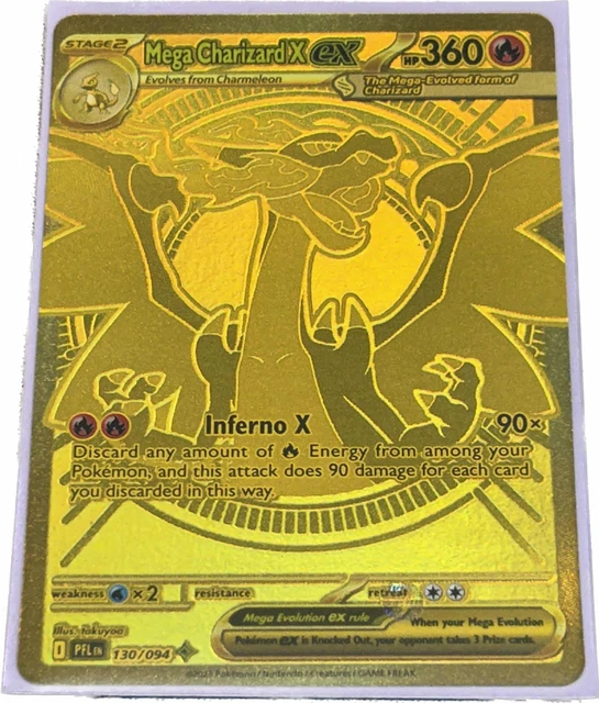 POKEMON PHANTASMAL FLAMES Mega Charizard X EX Gold #130/94 $700.00 ...
