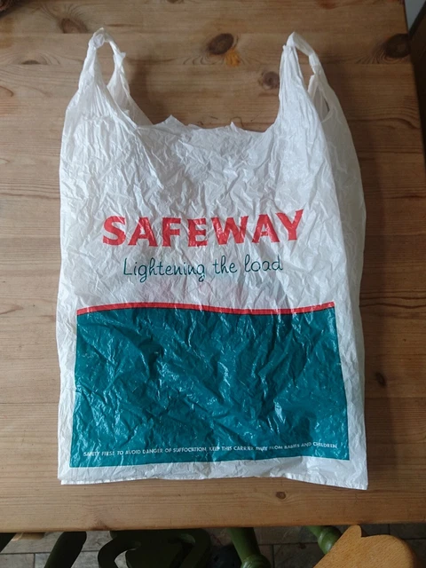 VINTAGE SAFEWAY CARRIER Bag Single Use ABC Triple Points £4.00 ...