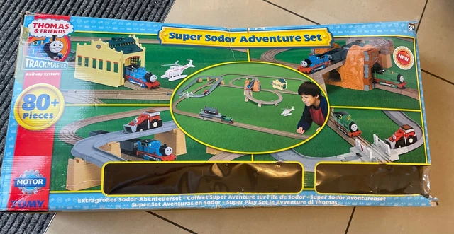 THOMAS THE TANK Engine Super Sodor Adventure Set Plus Belle Trackmaster ...