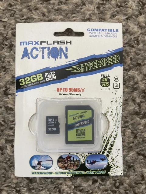 MAX FLASH ACTION 32GB Hyperspeed Class 10 $1.99 - PicClick