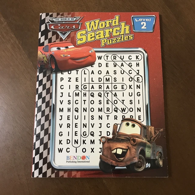 2008 DISNEY PIXAR World of Cars Word Search Puzzles Level 2 UNUSED $23. ...