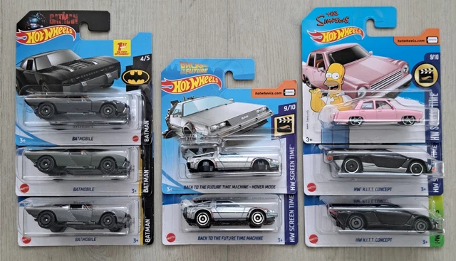 HOT WHEELS SIMPSONS Delorean KITT Batmobile £21.77 - PicClick UK