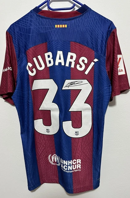 PAU CUBARSI AUTÓGRAFO camiseta Shirt FC BARCELONA Autograph Autografo ...