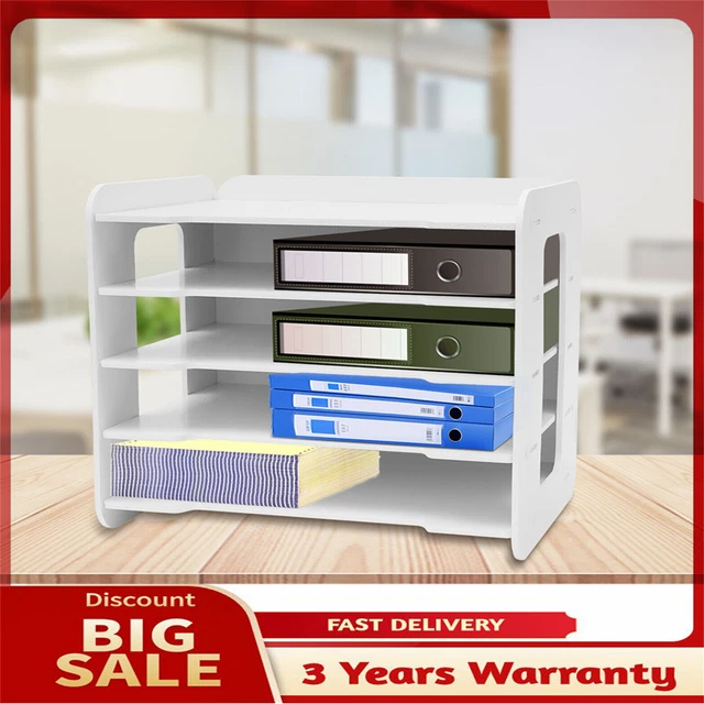 5 TIERS STACKABLE File Organizer Tray Desk Desktop Paper Document Tray ...