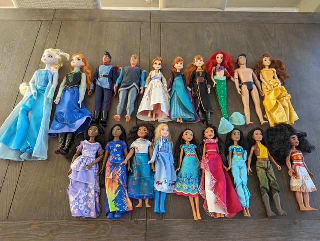 DISNEY STORE PRINCESS doll Lot Of 19 Dolls Large Frozen Price Mermaid ...