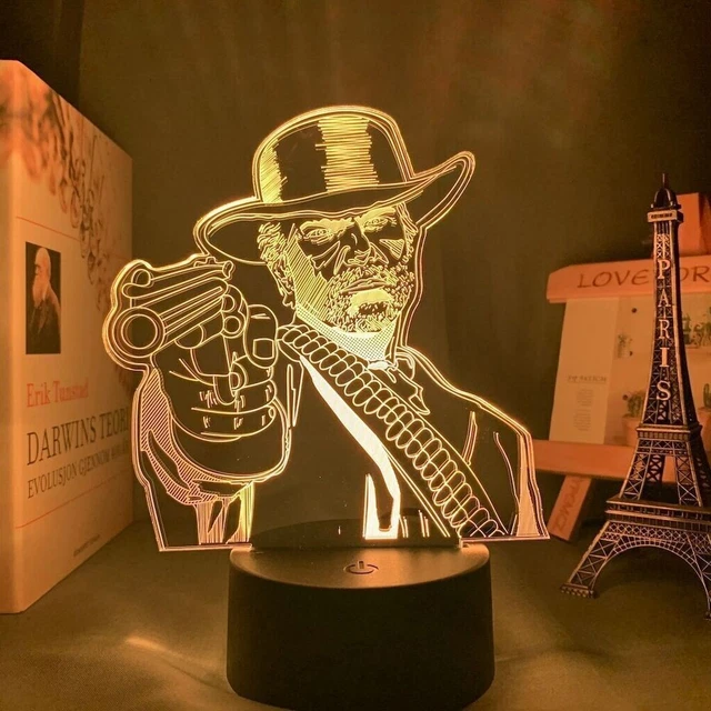 GAME RED DEAD Redemption 3d Lamp Decor RDR2 Arthur Morgan Led Night ...