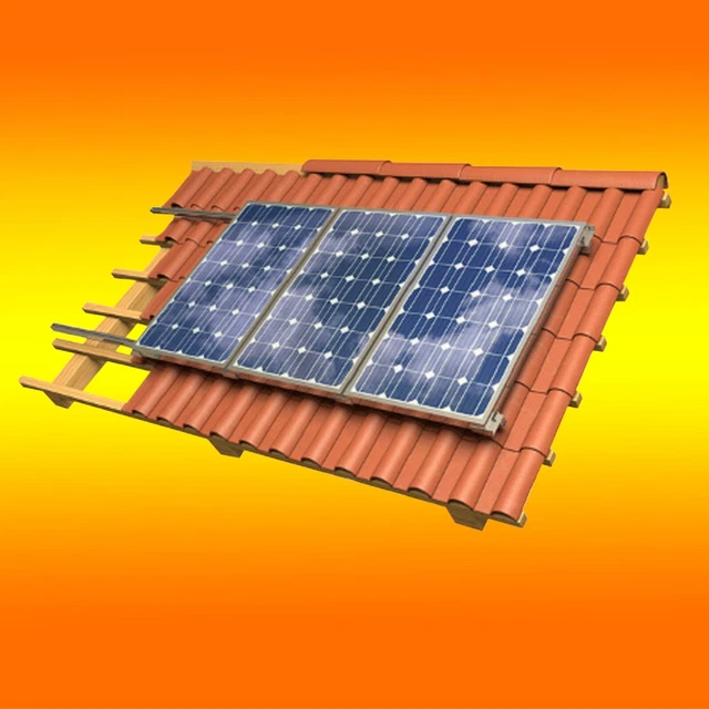 FLACHDACHHALTERUNG F R 130W 150Watt Solar Module Rahmenh he 35mm