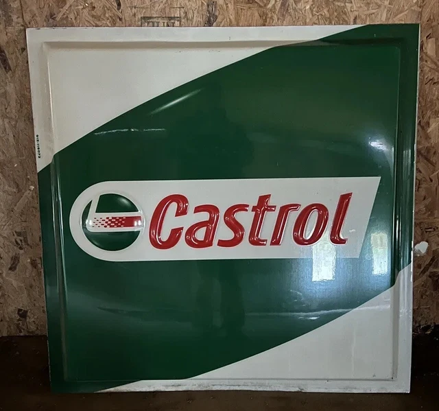 VINTAGE 4’X4’ HARD moulded plastic Castrol Sign Castrol oil $290.00 ...