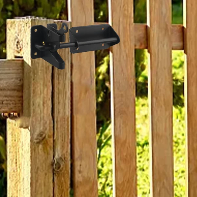 HEAVY DUTY GATE Latch Self-locking Gate Latch Weather-resistant Black ...