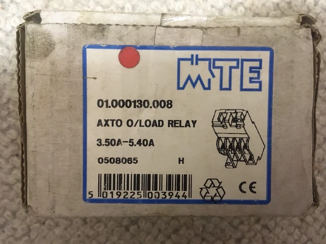 MTE 01-000130-008 AXTO RELÈ OVERLOAD 3.50A - 5.40A ad1T6 EUR 7,41 ...