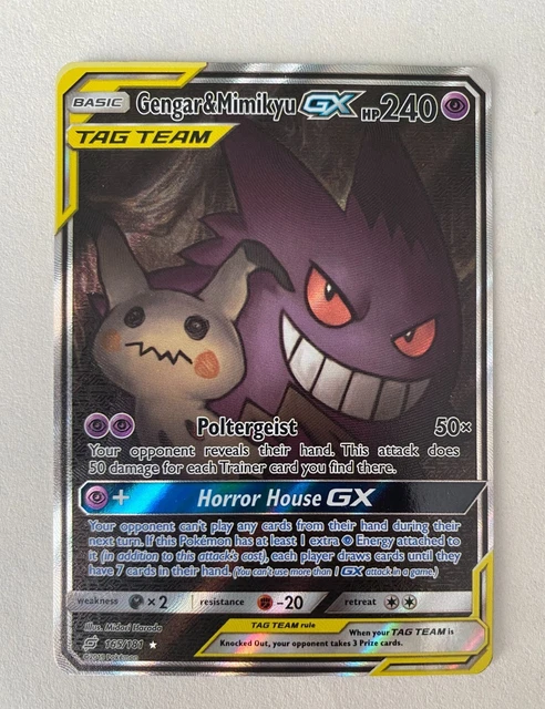 ALTERNATE FULL ART Gengar & Mimikyu GX Ultra Rare Tag Team Up 165/181 Pokemon EUR 175,10 ...