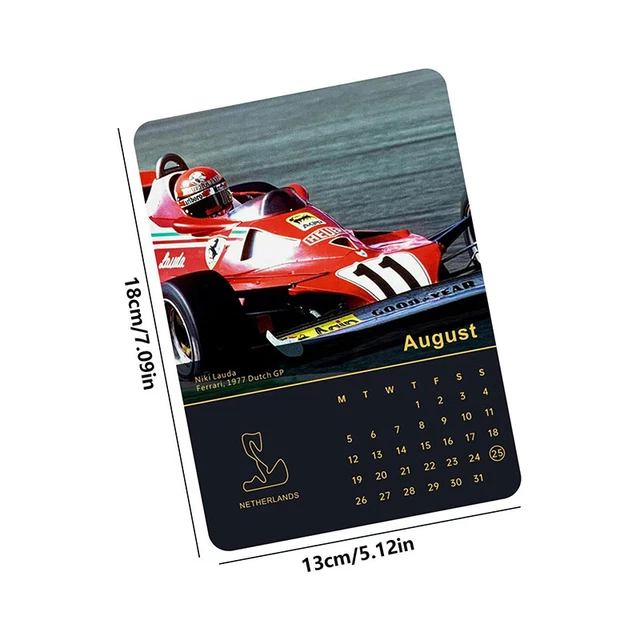 SPORTS CARS CALENDAR,F1 2024 Calendar Race Car Desk Calendar,Portable ...