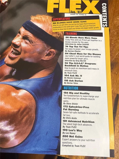 FLEX BODYBUILDING MUSCLE magazine KEVIN LEVRONE & BETH HORN 8-03 £16.06 ...