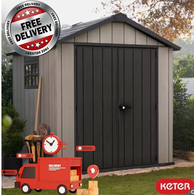 KETER OAKLAND 7FT 6" x 7ft Storage Shed: Durable and Spacious Outdoor ...