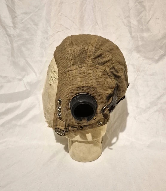 ORIGINAL WW2 RAF Royal Air Force Type E Aertex Tropical Flying Helmet ...