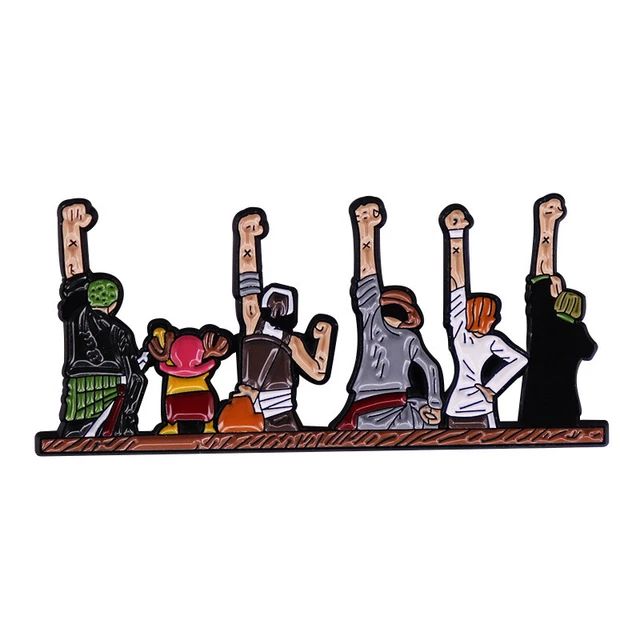 ONE PIECE Zoro Chopper Usopp Luffy Nami Sanji Metal Enamel Badge Brooch ...