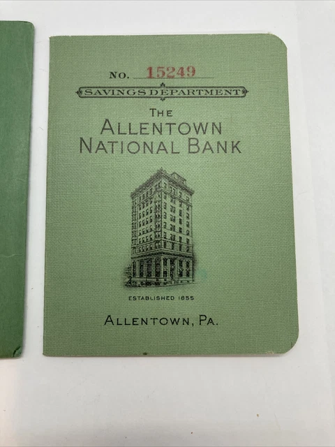 VINTAGE SAVINGS ACCOUNT Book Booklet The Allentown National Bank Used ...