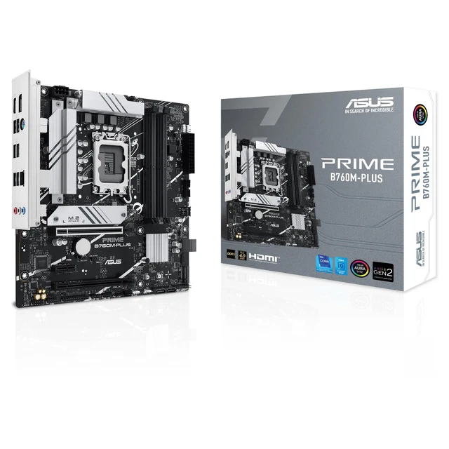 ASUS PRIME B760M-PLUS Intel B760 LGA 1700 mATX Motherboard (PCIe 4.0, M ...
