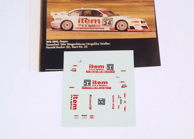 MOTORSPORT DECALS 1:87 BMW M3 E36 - DTM EUR 10,89 - PicClick DE