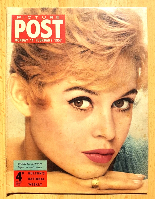 BRIGITTE BARDOT COUVERTURE Cover Picture Post 1957 Magazine Anglais EUR 15,00 - PicClick FR